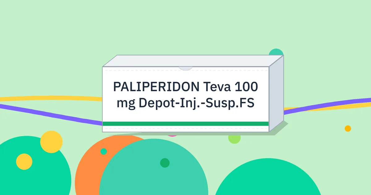 Symbolbild: Packung mit der Aufschrift PALIPERIDON Teva 100 mg Depot-Inj.-Susp.FS (PZN 19943891) – Verfügbarkeit und Bezug in Apotheken in Frankfurt am Main