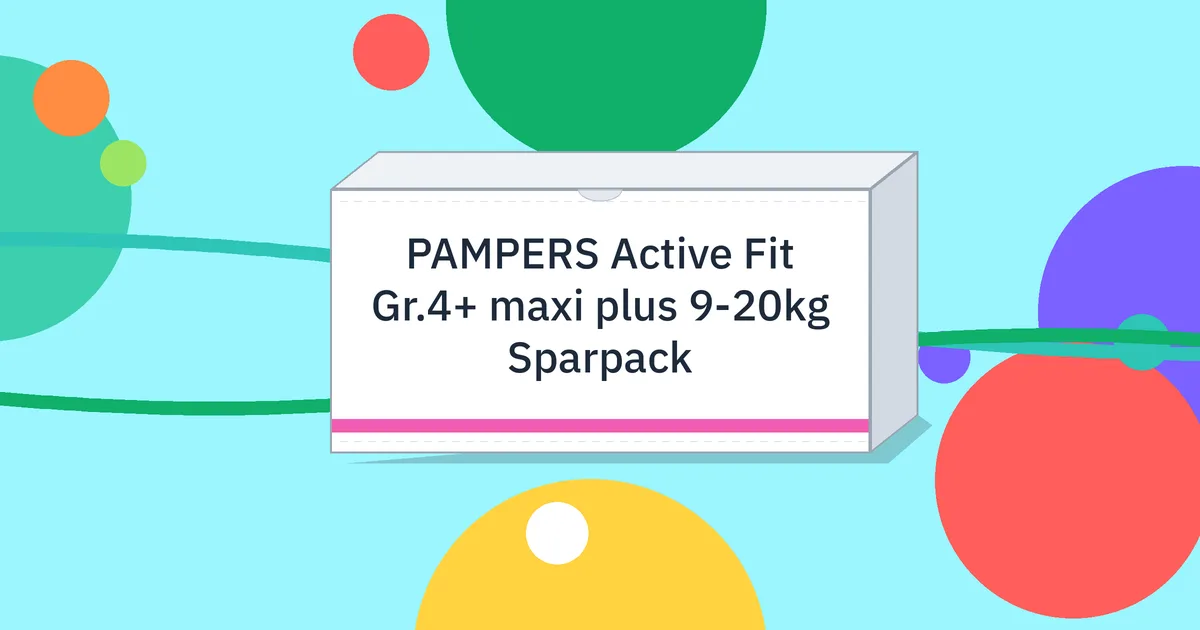 Symbolbild: Packung mit der Aufschrift PAMPERS Active Fit Gr.4+ maxi plus 9-20kg Sparpack (PZN 10256485) – Verfügbarkeit und Bezug in Apotheken in Frankfurt am Main