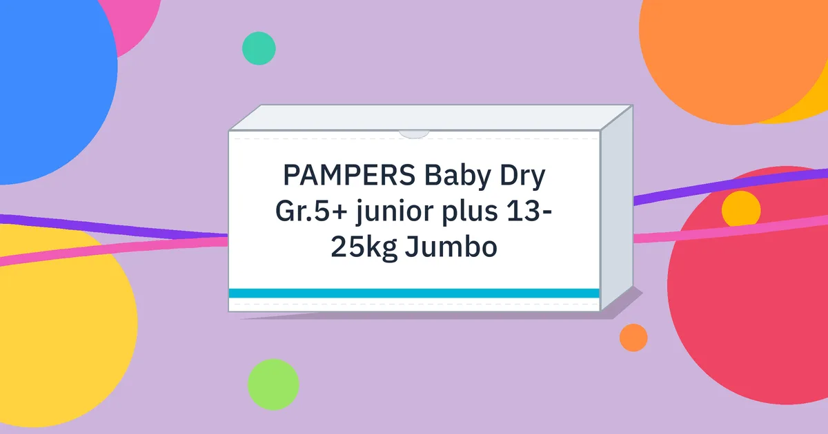 Symbolbild: Packung mit der Aufschrift PAMPERS Baby Dry Gr.5+ junior plus 13-25kg Jumbo (PZN 10256580) – Verfügbarkeit und Bezug in Apotheken in Frankfurt am Main