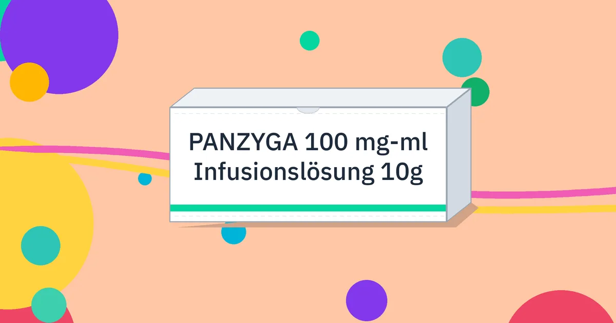 Symbolbild: Packung mit der Aufschrift PANZYGA 100 mg-ml Infusionslösung 10g (PZN 19414922) – Verfügbarkeit und Bezug in Apotheken in Frankfurt am Main