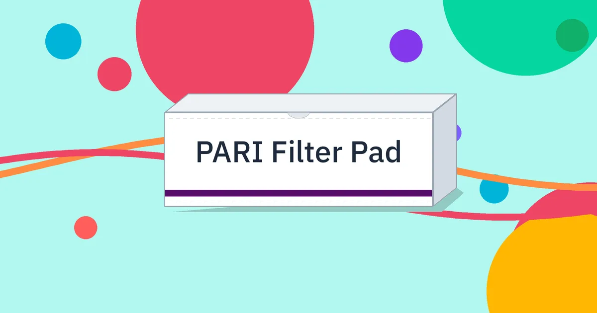 Symbolbild: Packung mit der Aufschrift PARI Filter Pad (PZN 19230458) – Verfügbarkeit und Bezug in Apotheken in Frankfurt am Main