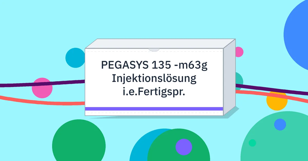 Symbolbild: Packung mit der Aufschrift PEGASYS 135 -m63g Injektionslösung i.e.Fertigspr. (PZN 07004567) – Verfügbarkeit und Bezug in Apotheken in Frankfurt am Main