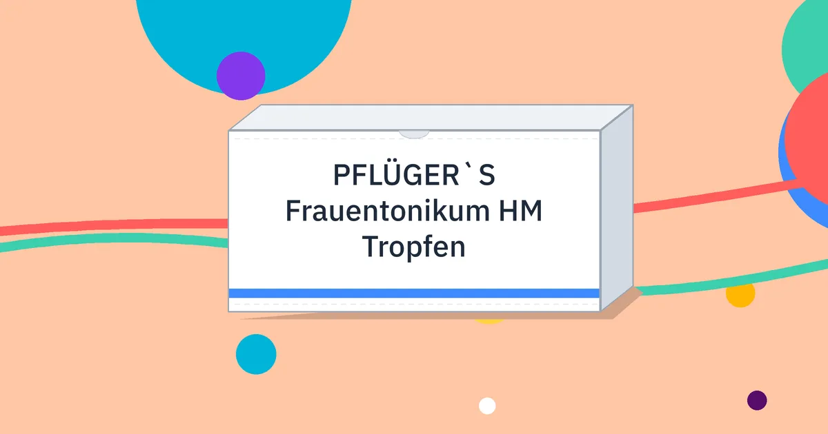 Symbolbild: Packung mit der Aufschrift PFLÜGER`S Frauentonikum HM Tropfen (PZN 00624657) – Verfügbarkeit und Bezug in Apotheken in Frankfurt am Main