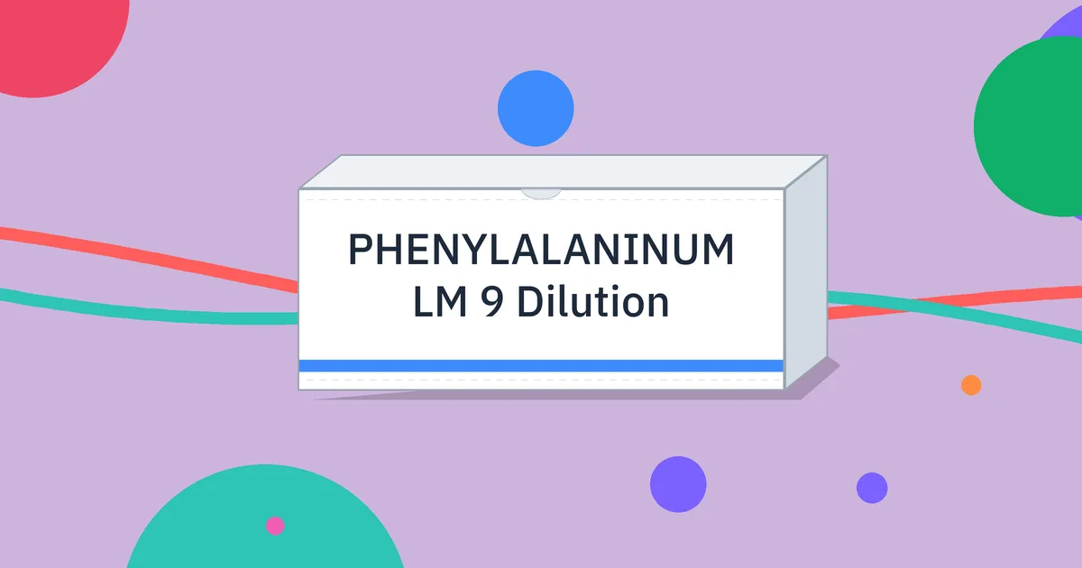 Symbolbild: Packung mit der Aufschrift PHENYLALANINUM LM 9 Dilution (PZN 13783854) – Verfügbarkeit und Bezug in Apotheken in Frankfurt am Main