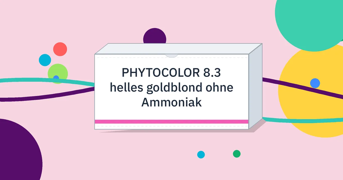 Symbolbild: Packung mit der Aufschrift PHYTOCOLOR 8.3 helles goldblond ohne Ammoniak (PZN 14410084) – Verfügbarkeit und Bezug in Apotheken in Frankfurt am Main