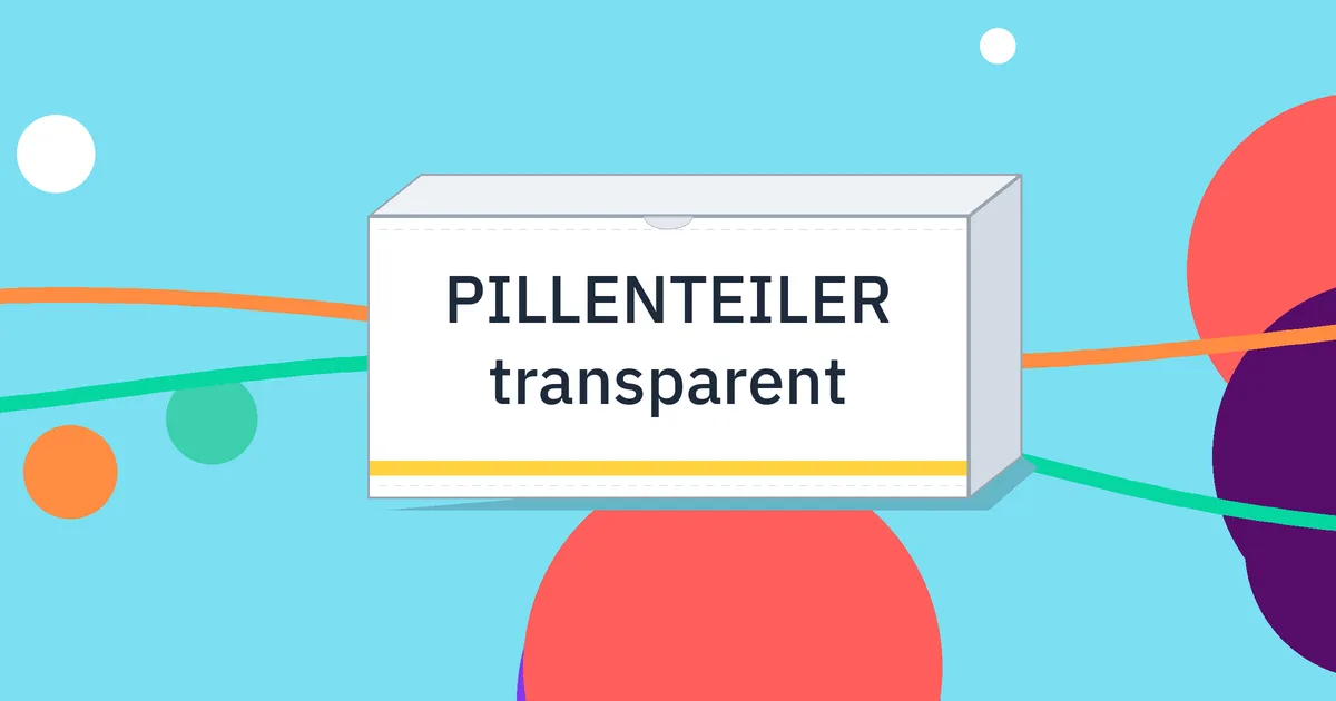 Symbolbild: Packung mit der Aufschrift PILLENTEILER transparent (PZN 12545986) – Verfügbarkeit und Bezug in Apotheken in Frankfurt am Main
