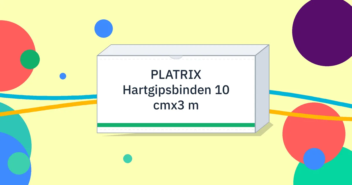Symbolbild: Packung mit der Aufschrift PLATRIX Hartgipsbinden 10 cmx3 m (PZN 07154108) – Verfügbarkeit und Bezug in Apotheken in Frankfurt am Main