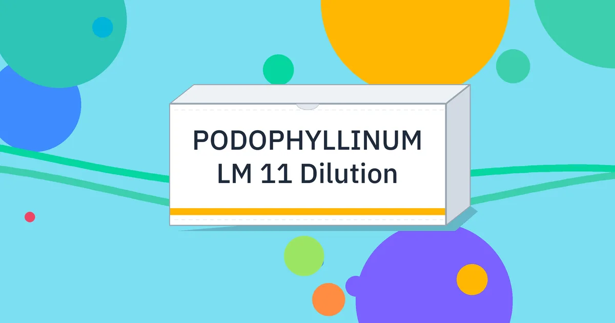 Symbolbild: Packung mit der Aufschrift PODOPHYLLINUM LM 11 Dilution (PZN 13660991) – Verfügbarkeit und Bezug in Apotheken in Frankfurt am Main