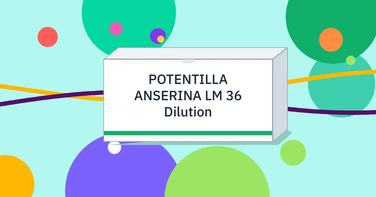 Symbolbild: Packung mit der Aufschrift POTENTILLA ANSERINA LM 36 Dilution (PZN 13665439) – Verfügbarkeit und Bezug in Apotheken in Frankfurt am Main