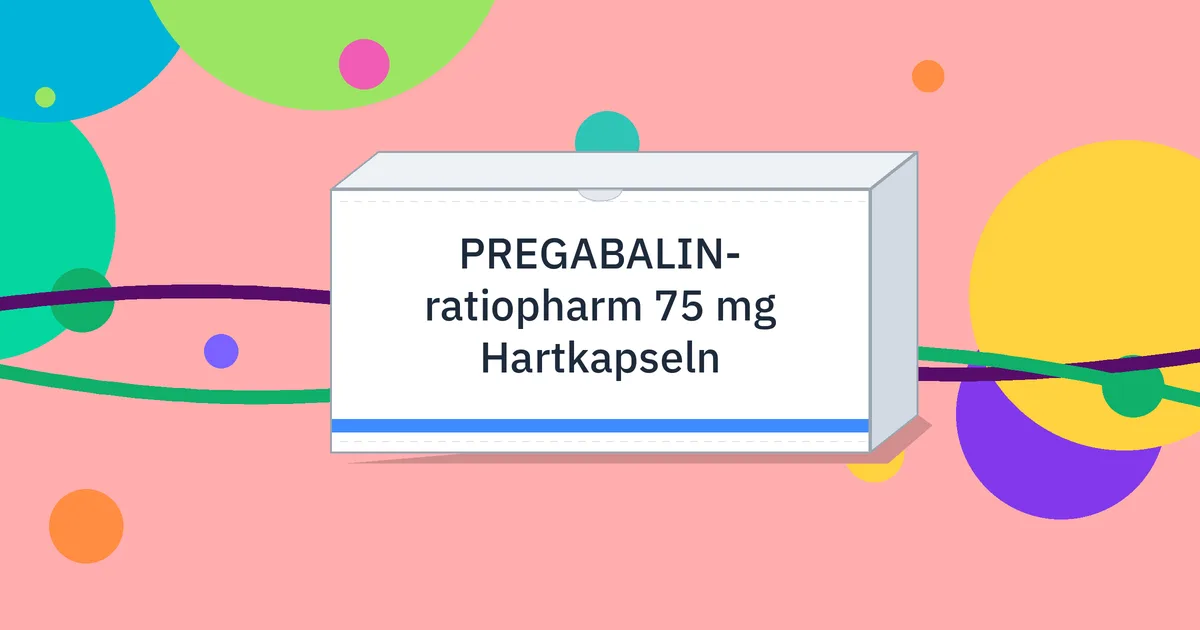Symbolbild: Packung mit der Aufschrift PREGABALIN-ratiopharm 75 mg Hartkapseln (PZN 10328836) – Verfügbarkeit und Bezug in Apotheken in Frankfurt am Main