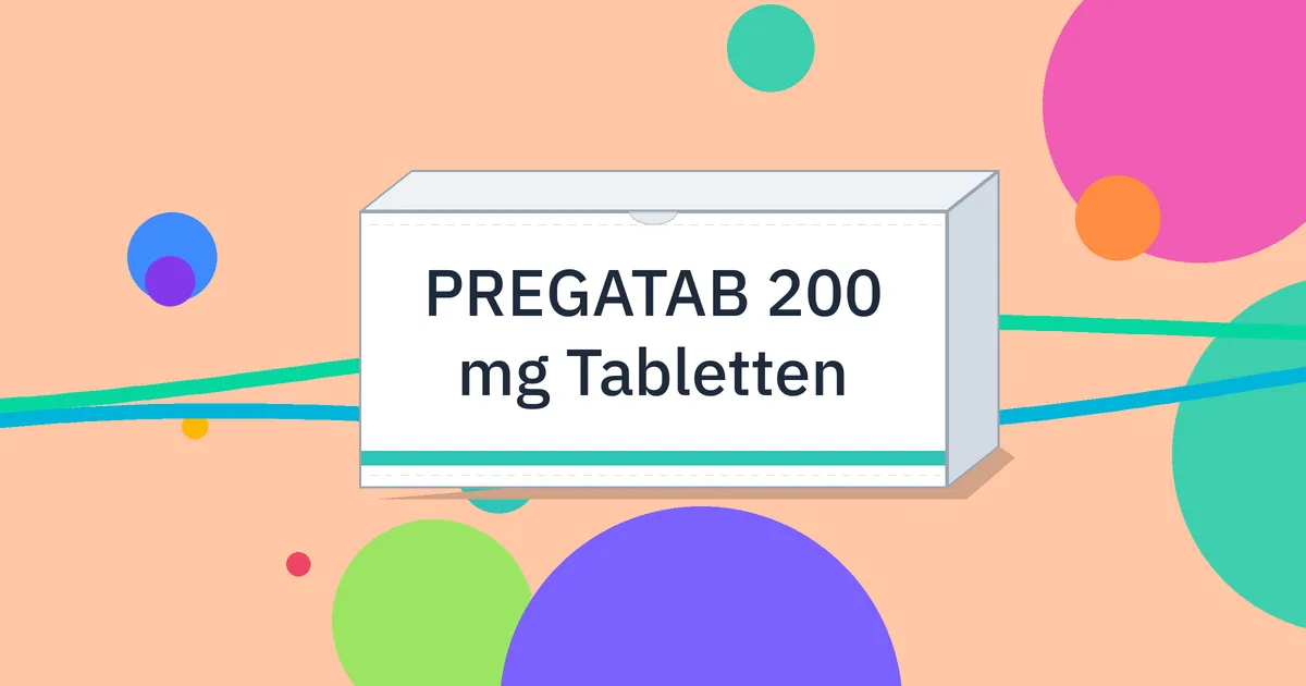 Symbolbild: Packung mit der Aufschrift PREGATAB 200 mg Tabletten (PZN 19433948) – Verfügbarkeit und Bezug in Apotheken in Frankfurt am Main
