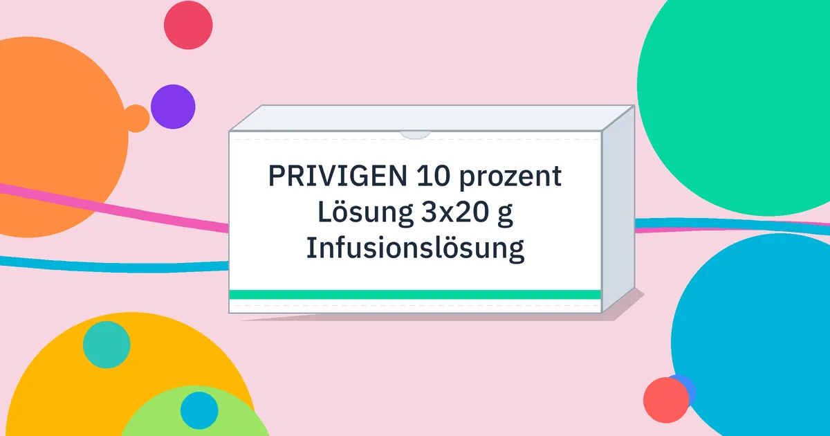 Symbolbild: Packung mit der Aufschrift PRIVIGEN 10 prozent Lösung 3x20 g Infusionslösung (PZN 11875167) – Verfügbarkeit und Bezug in Apotheken in Frankfurt am Main