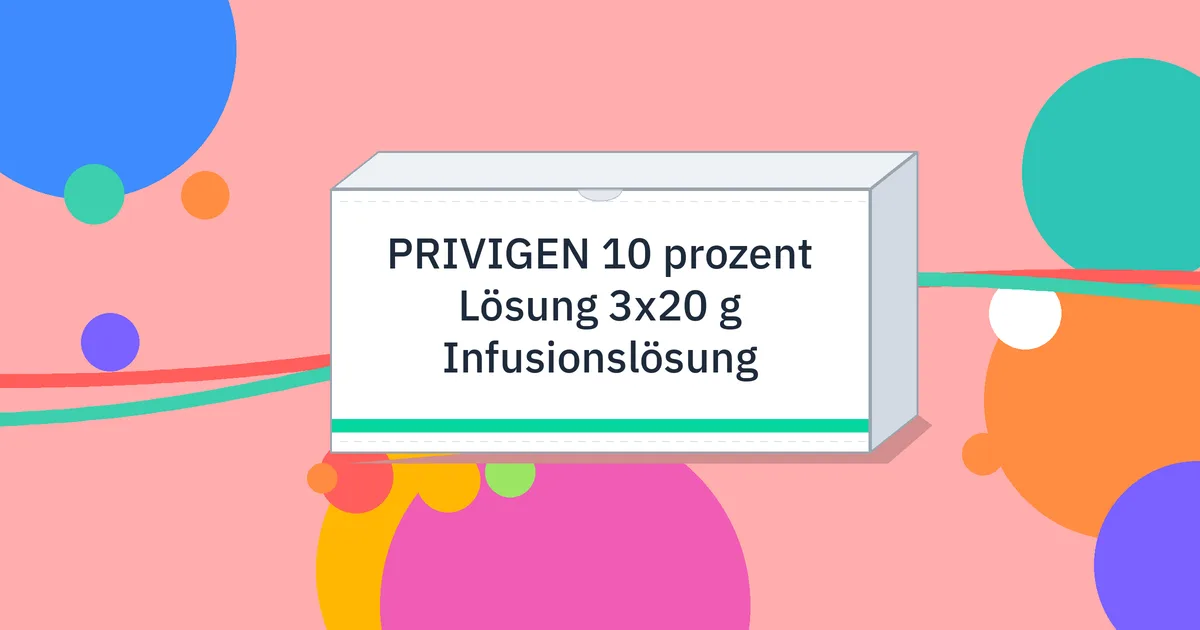 Symbolbild: Packung mit der Aufschrift PRIVIGEN 10 prozent Lösung 3x20 g Infusionslösung (PZN 14270393) – Verfügbarkeit und Bezug in Apotheken in Frankfurt am Main