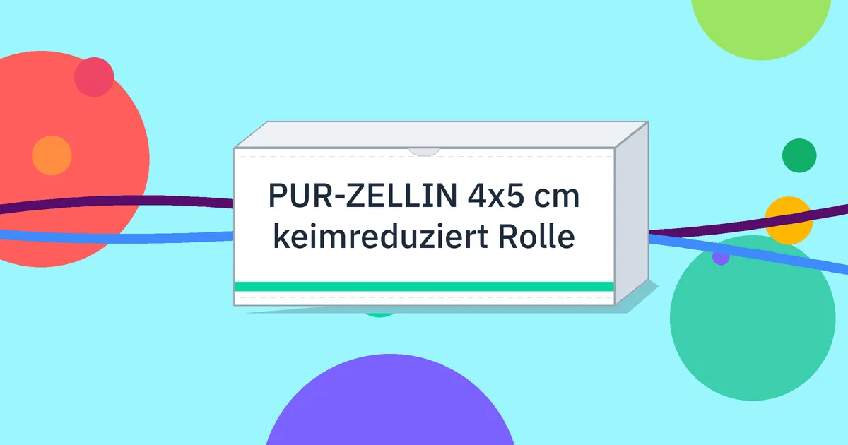 Symbolbild: Packung mit der Aufschrift PUR-ZELLIN 4x5 cm keimreduziert Rolle (PZN 19961914) – Verfügbarkeit und Bezug in Apotheken in Frankfurt am Main