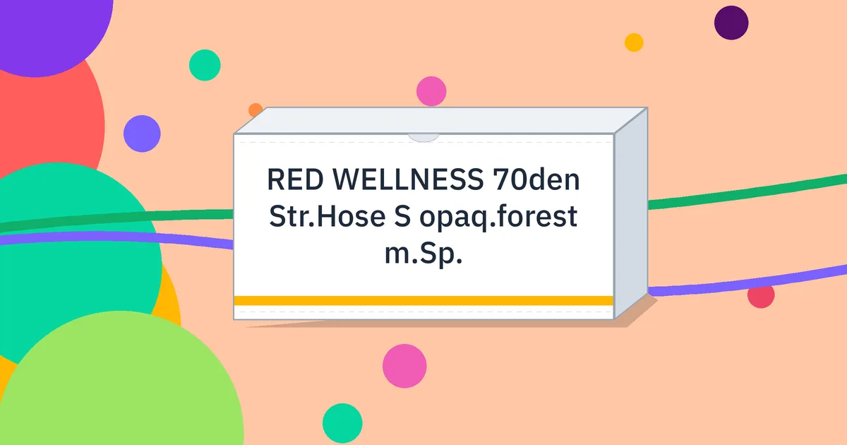 Symbolbild: Packung mit der Aufschrift RED WELLNESS 70den Str.Hose S opaq.forest m.Sp. (PZN 16176907) – Verfügbarkeit und Bezug in Apotheken in Frankfurt am Main