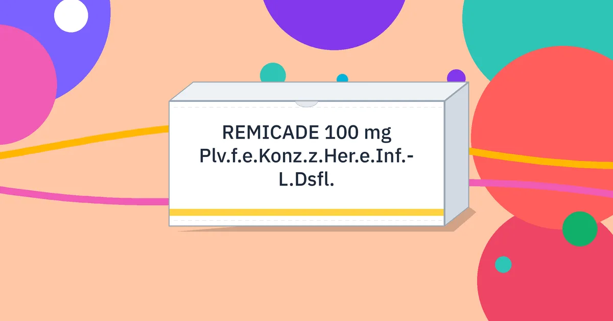 Symbolbild: Packung mit der Aufschrift REMICADE 100 mg Plv.f.e.Konz.z.Her.e.Inf.-L.Dsfl. (PZN 12444400) – Verfügbarkeit und Bezug in Apotheken in Frankfurt am Main
