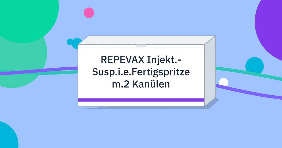 Symbolbild: Packung mit der Aufschrift REPEVAX Injekt.-Susp.i.e.Fertigspritze m.2 Kanülen (PZN 18251607) – Verfügbarkeit und Bezug in Apotheken in Frankfurt am Main