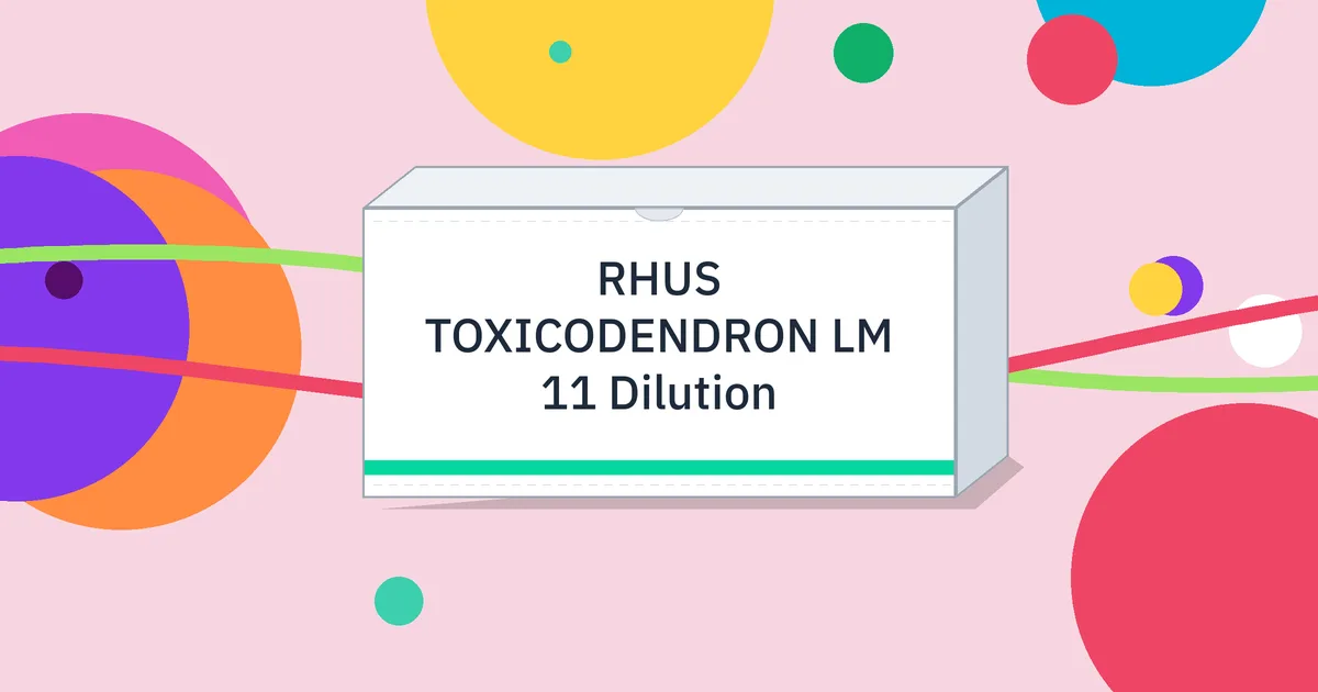 Symbolbild: Packung mit der Aufschrift RHUS TOXICODENDRON LM 11 Dilution (PZN 13053618) – Verfügbarkeit und Bezug in Apotheken in Frankfurt am Main