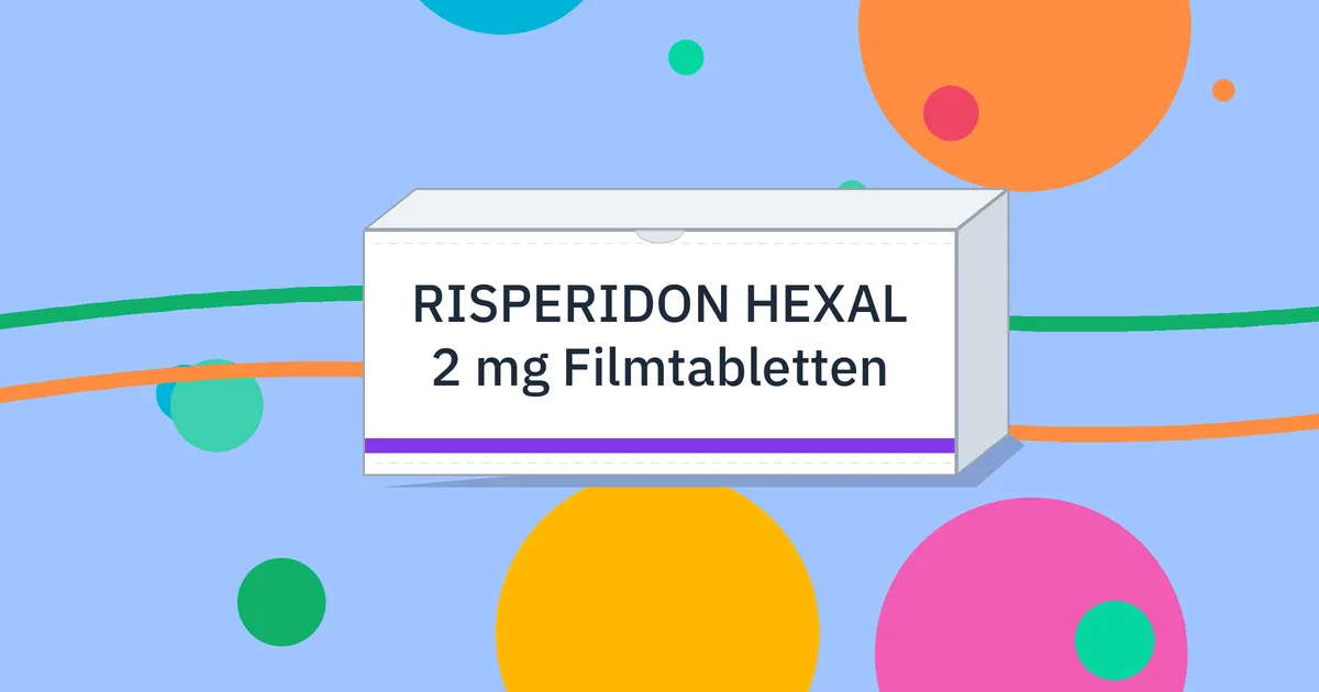 Symbolbild: Packung mit der Aufschrift RISPERIDON HEXAL 2 mg Filmtabletten (PZN 04156414) – Verfügbarkeit und Bezug in Apotheken in Frankfurt am Main