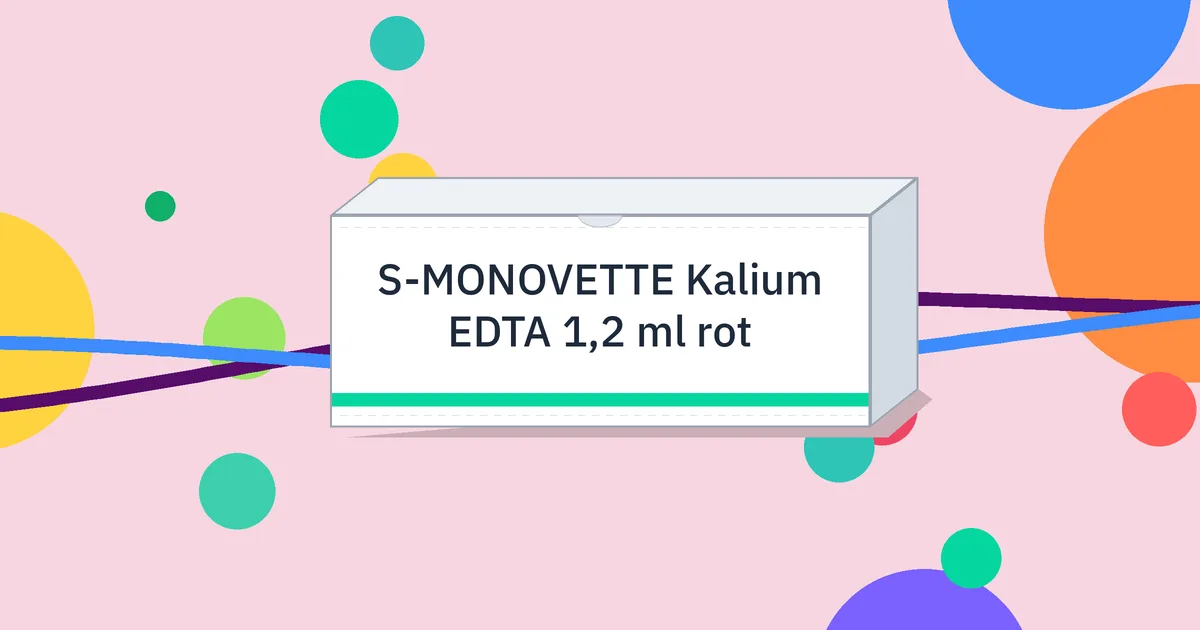 Symbolbild: Packung mit der Aufschrift S-MONOVETTE Kalium EDTA 1,2 ml rot (PZN 10259992) – Verfügbarkeit und Bezug in Apotheken in Frankfurt am Main