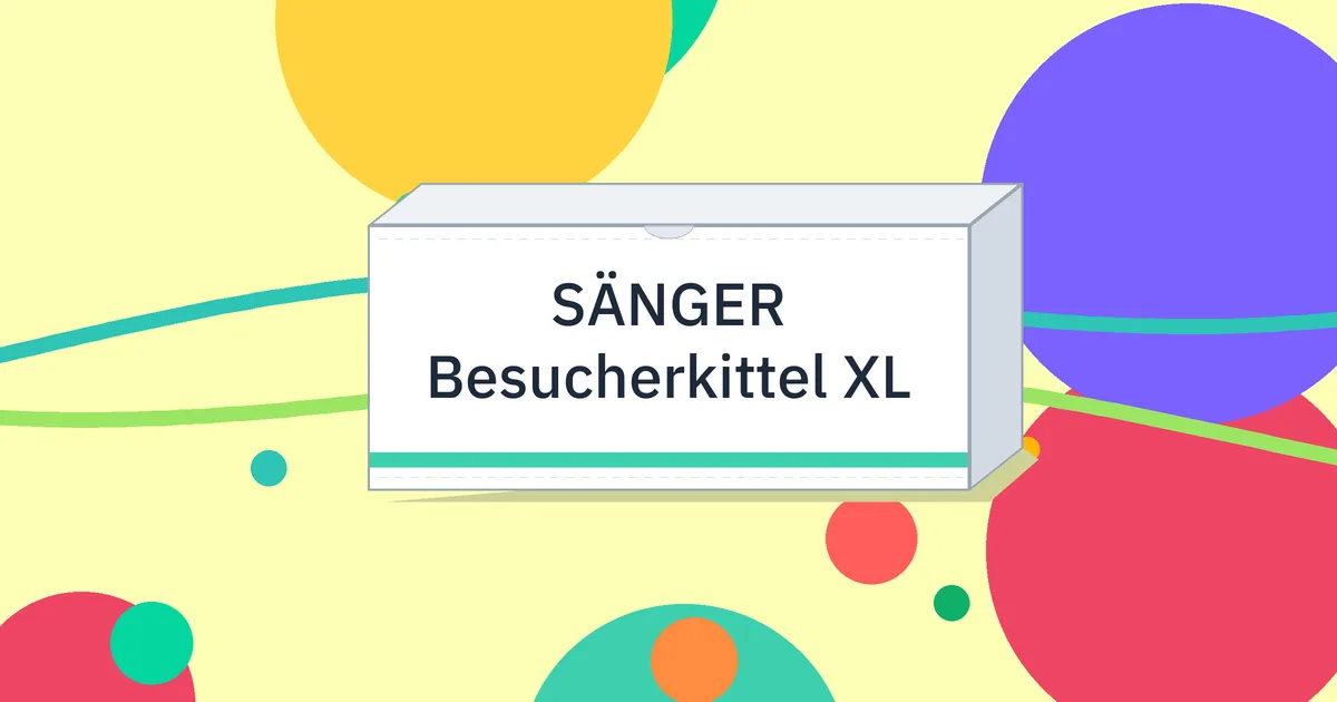 Symbolbild: Packung mit der Aufschrift SÄNGER Besucherkittel XL (PZN 02190341) – Verfügbarkeit und Bezug in Apotheken in Frankfurt am Main