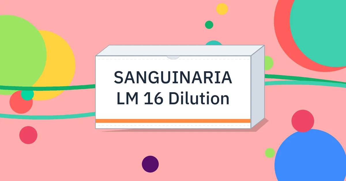 Symbolbild: Packung mit der Aufschrift SANGUINARIA LM 16 Dilution (PZN 13180883) – Verfügbarkeit und Bezug in Apotheken in Frankfurt am Main
