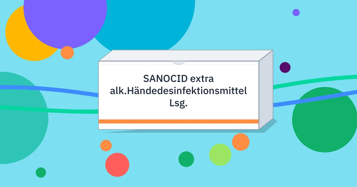 Symbolbild: Packung mit der Aufschrift SANOCID extra alk.Händedesinfektionsmittel Lsg. (PZN 18010588) – Verfügbarkeit und Bezug in Apotheken in Frankfurt am Main