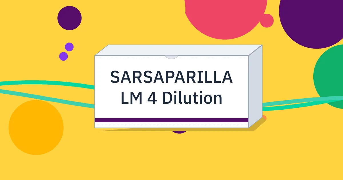 Symbolbild: Packung mit der Aufschrift SARSAPARILLA LM 4 Dilution (PZN 13183002) – Verfügbarkeit und Bezug in Apotheken in Frankfurt am Main