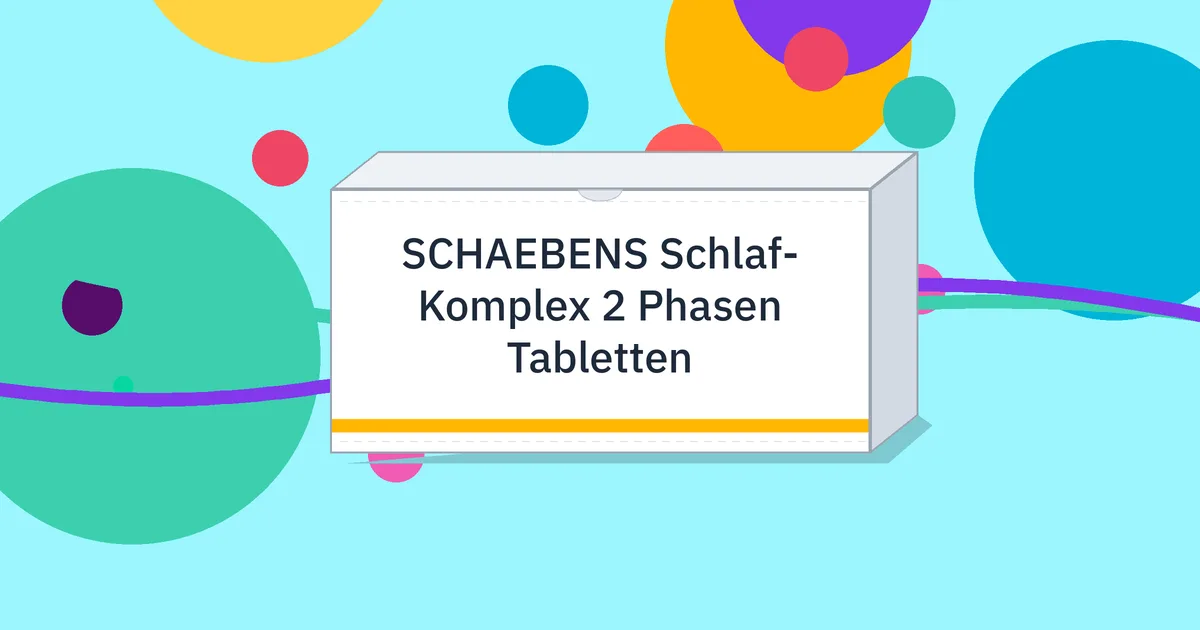 Symbolbild: Packung mit der Aufschrift SCHAEBENS Schlaf-Komplex 2 Phasen Tabletten (PZN 18400935) – Verfügbarkeit und Bezug in Apotheken in Frankfurt am Main