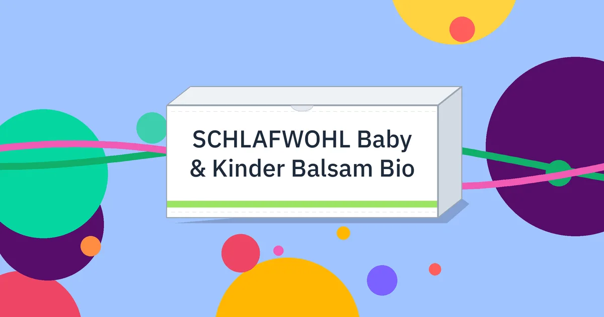 Symbolbild: Packung mit der Aufschrift SCHLAFWOHL Baby & Kinder Balsam Bio (PZN 16957390) – Verfügbarkeit und Bezug in Apotheken in Frankfurt am Main