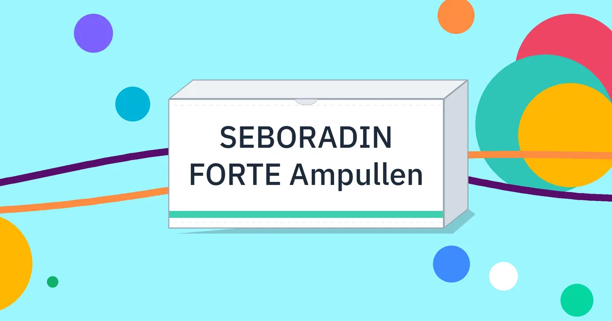 Symbolbild: Packung mit der Aufschrift SEBORADIN FORTE Ampullen (PZN 18401952) – Verfügbarkeit und Bezug in Apotheken in Frankfurt am Main