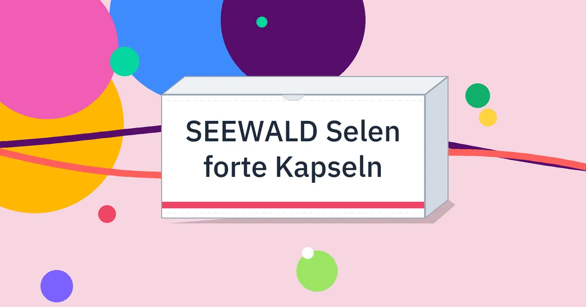 Symbolbild: Packung mit der Aufschrift SEEWALD Selen forte Kapseln (PZN 19816201) – Verfügbarkeit und Bezug in Apotheken in Frankfurt am Main