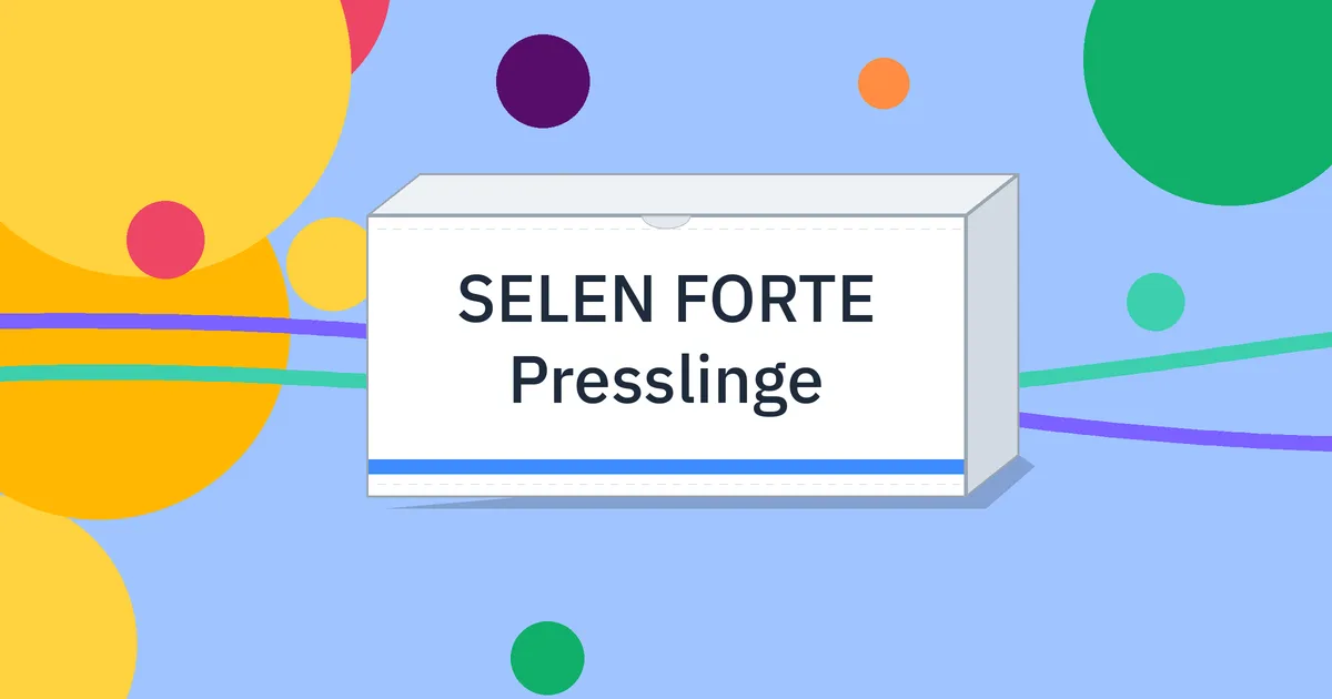 Symbolbild: Packung mit der Aufschrift SELEN FORTE Presslinge (PZN 14040687) – Verfügbarkeit und Bezug in Apotheken in Frankfurt am Main