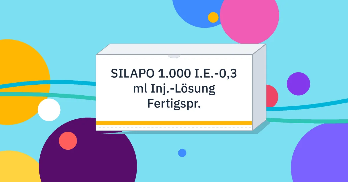Symbolbild: Packung mit der Aufschrift SILAPO 1.000 I.E.-0,3 ml Inj.-Lösung Fertigspr. (PZN 02128939) – Verfügbarkeit und Bezug in Apotheken in Frankfurt am Main