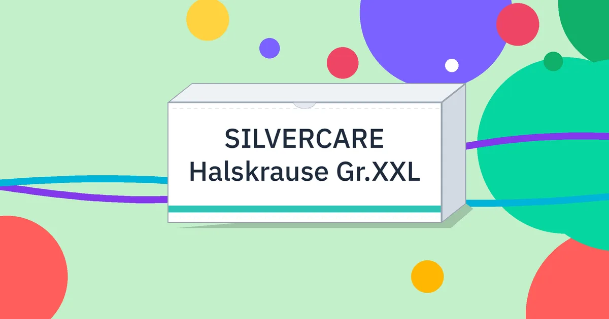 Symbolbild: Packung mit der Aufschrift SILVERCARE Halskrause Gr.XXL (PZN 09271048) – Verfügbarkeit und Bezug in Apotheken in Frankfurt am Main