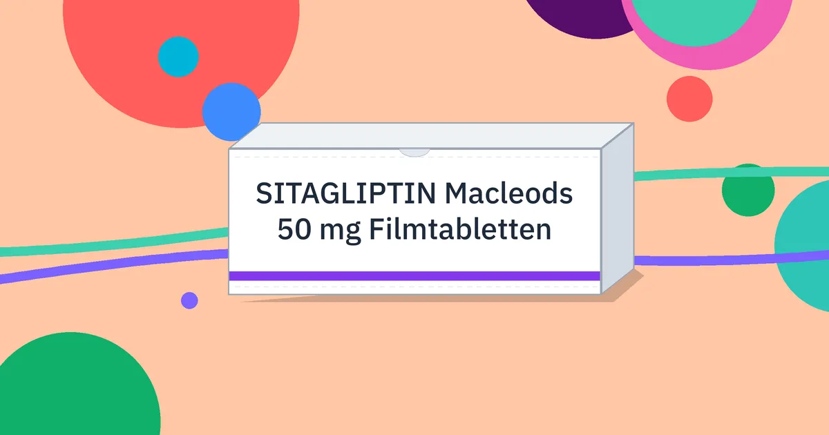 Symbolbild: Packung mit der Aufschrift SITAGLIPTIN Macleods 50 mg Filmtabletten (PZN 20292789) – Verfügbarkeit und Bezug in Apotheken in Frankfurt am Main