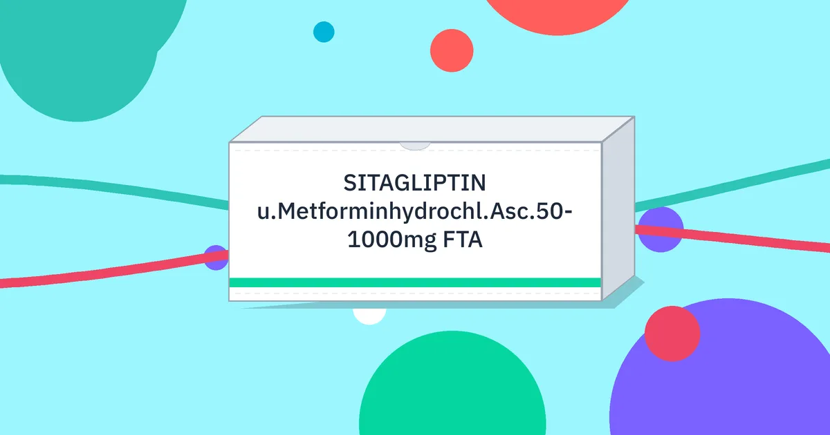 Symbolbild: Packung mit der Aufschrift SITAGLIPTIN u.Metforminhydrochl.Asc.50-1000mg FTA (PZN 19184669) – Verfügbarkeit und Bezug in Apotheken in Frankfurt am Main