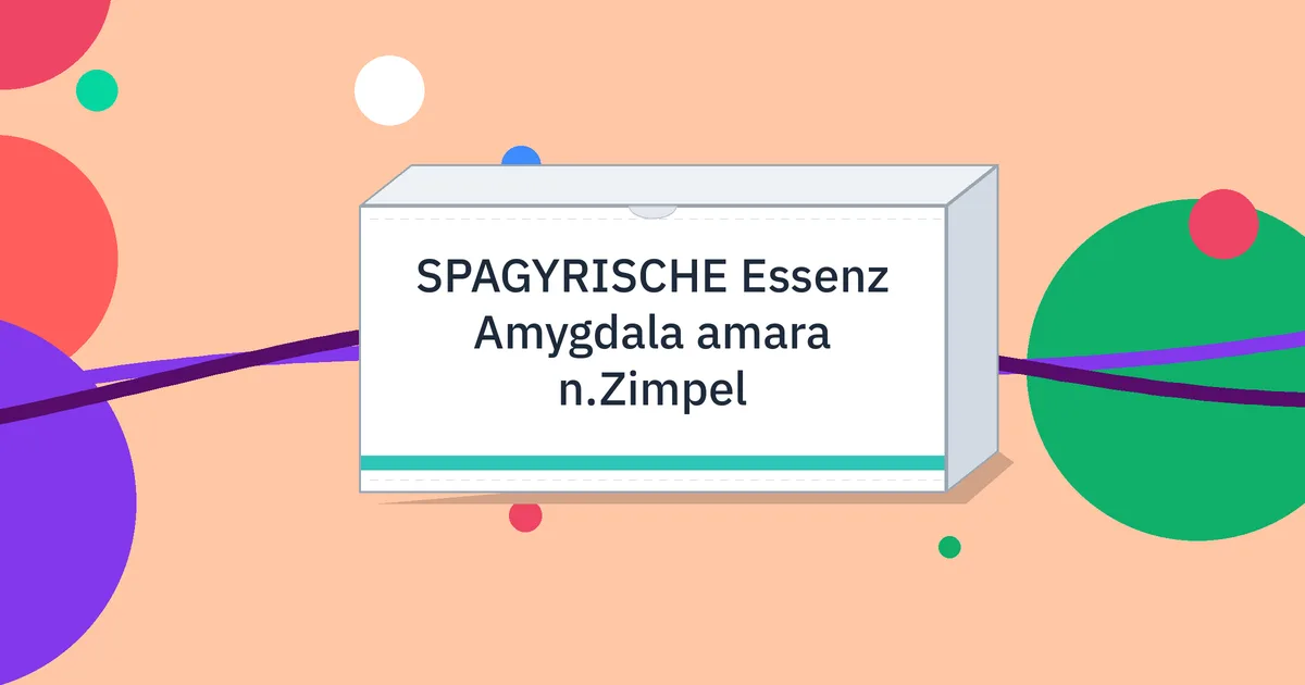 Symbolbild: Packung mit der Aufschrift SPAGYRISCHE Essenz Amygdala amara n.Zimpel (PZN 00915573) – Verfügbarkeit und Bezug in Apotheken in Frankfurt am Main