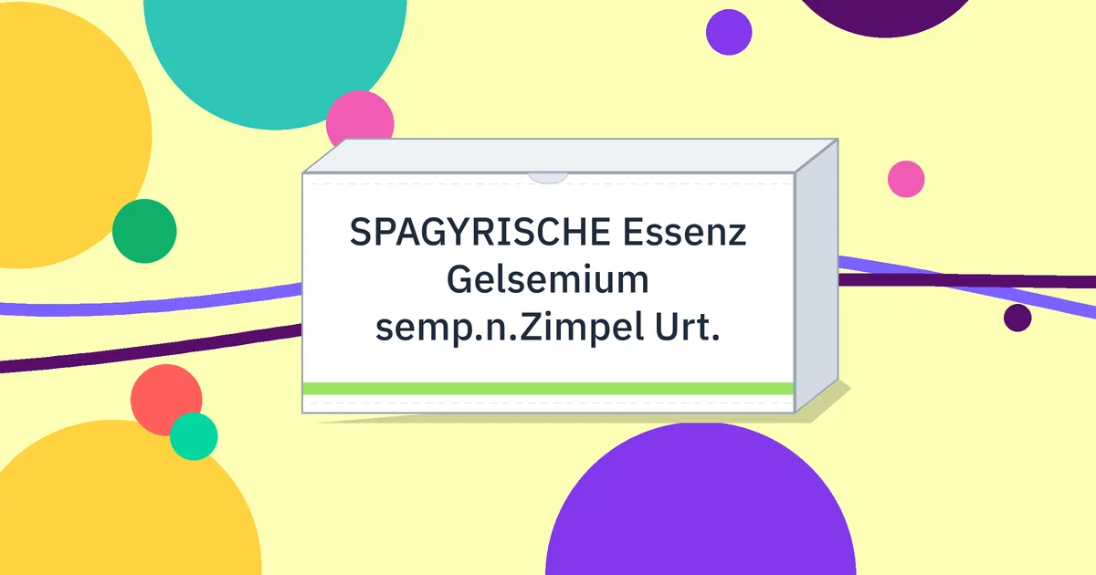 Symbolbild: Packung mit der Aufschrift SPAGYRISCHE Essenz Gelsemium semp.n.Zimpel Urt. (PZN 03246842) – Verfügbarkeit und Bezug in Apotheken in Frankfurt am Main