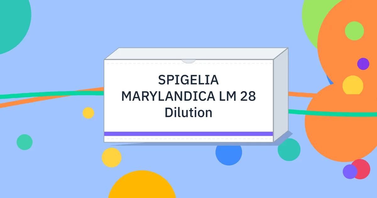 Symbolbild: Packung mit der Aufschrift SPIGELIA MARYLANDICA LM 28 Dilution (PZN 13195784) – Verfügbarkeit und Bezug in Apotheken in Frankfurt am Main