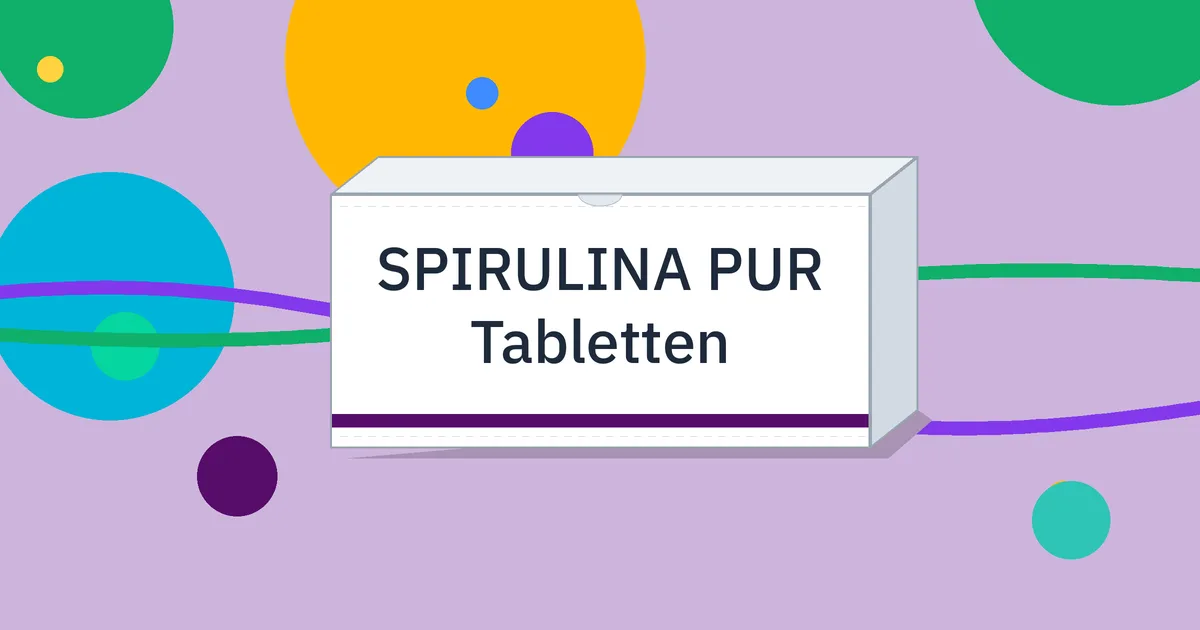 Symbolbild: Packung mit der Aufschrift SPIRULINA PUR Tabletten (PZN 02223307) – Verfügbarkeit und Bezug in Apotheken in Frankfurt am Main
