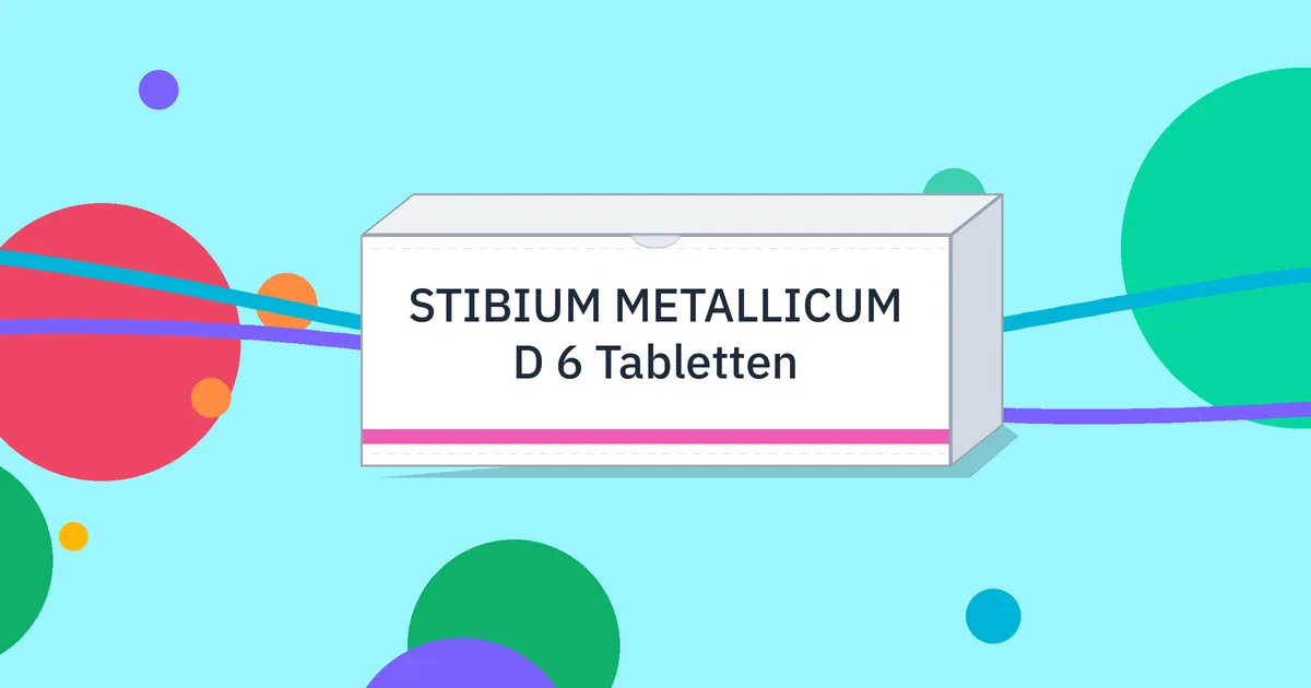 Symbolbild: Packung mit der Aufschrift STIBIUM METALLICUM D 6 Tabletten (PZN 02625307) – Verfügbarkeit und Bezug in Apotheken in Frankfurt am Main