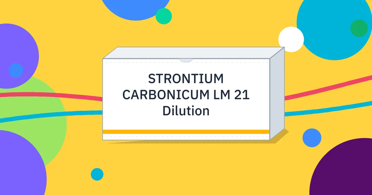 Symbolbild: Packung mit der Aufschrift STRONTIUM CARBONICUM LM 21 Dilution (PZN 13203236) – Verfügbarkeit und Bezug in Apotheken in Frankfurt am Main
