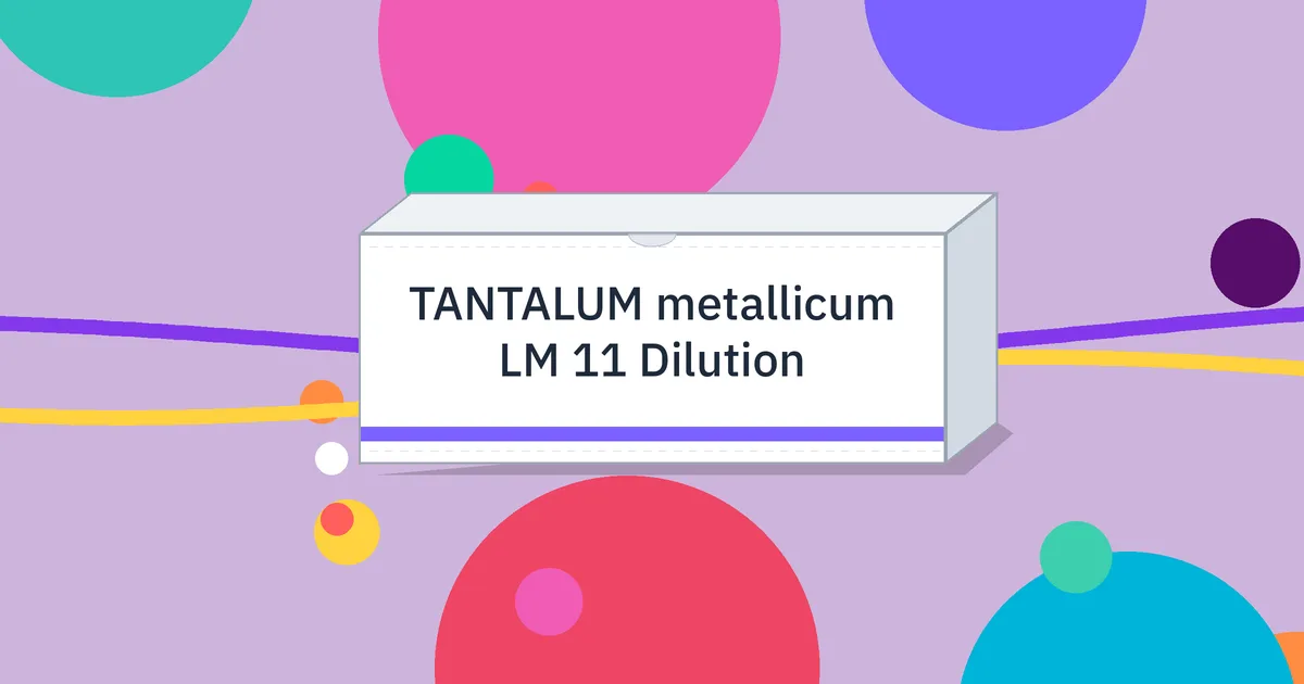 Symbolbild: Packung mit der Aufschrift TANTALUM metallicum LM 11 Dilution (PZN 13213482) – Verfügbarkeit und Bezug in Apotheken in Frankfurt am Main