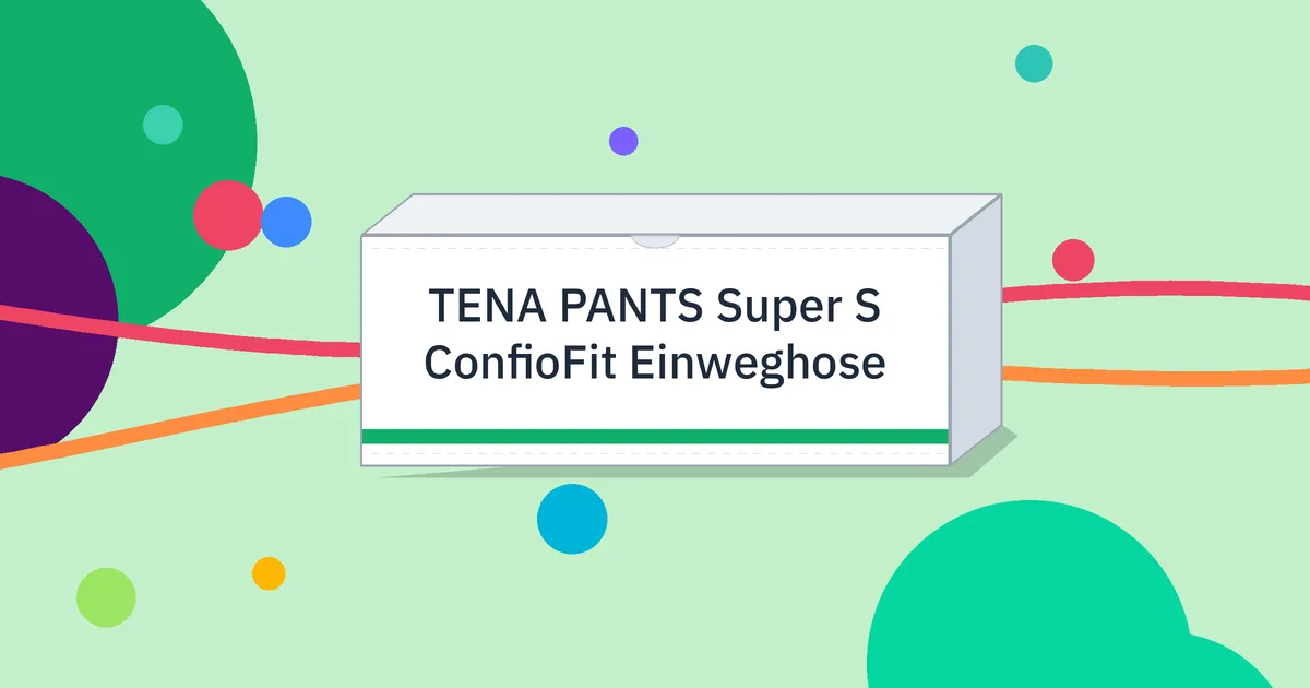Symbolbild: Packung mit der Aufschrift TENA PANTS Super S ConfioFit Einweghose (PZN 00397724) – Verfügbarkeit und Bezug in Apotheken in Frankfurt am Main