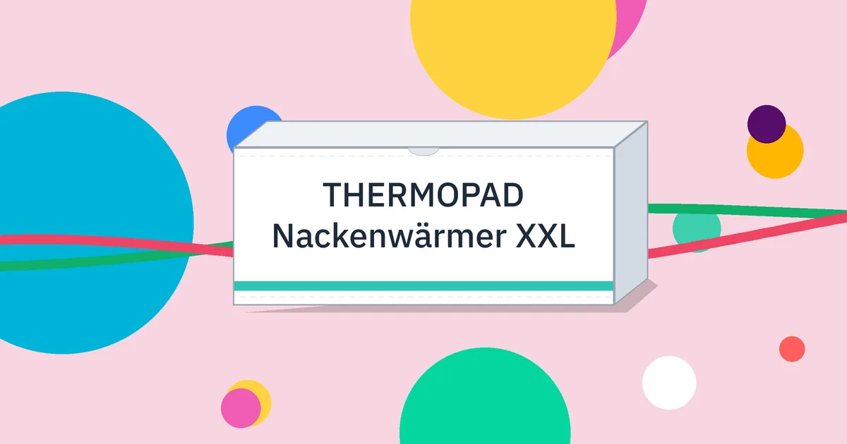 Symbolbild: Packung mit der Aufschrift THERMOPAD Nackenwärmer XXL (PZN 16685023) – Verfügbarkeit und Bezug in Apotheken in Frankfurt am Main