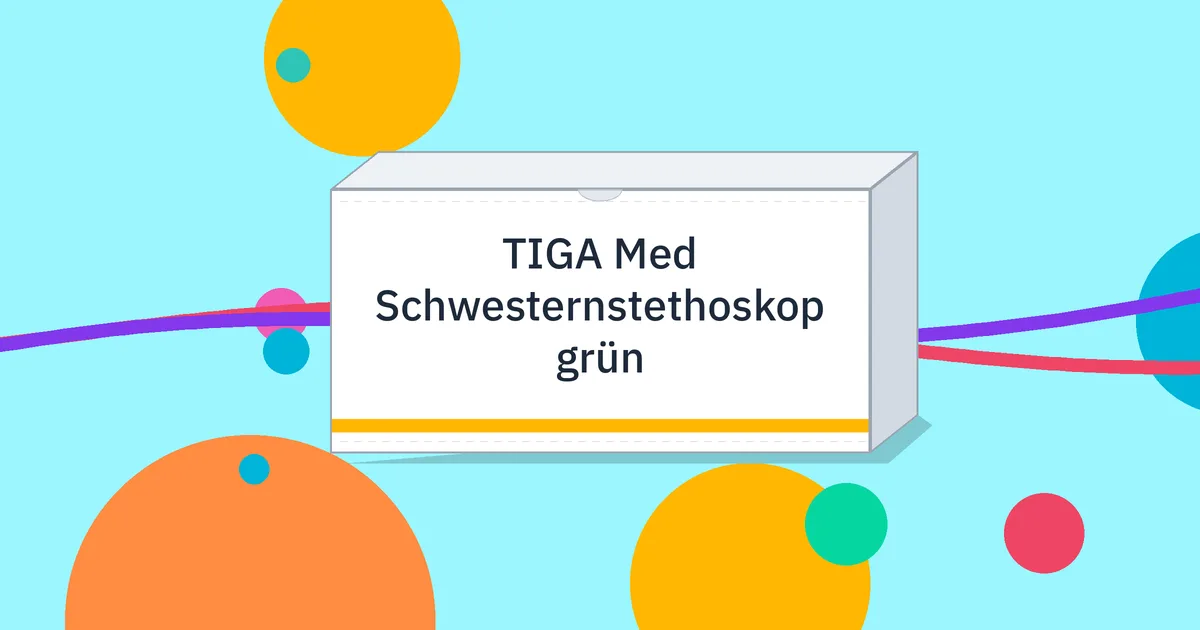 Symbolbild: Packung mit der Aufschrift TIGA Med Schwesternstethoskop grün (PZN 06839353) – Verfügbarkeit und Bezug in Apotheken in Frankfurt am Main