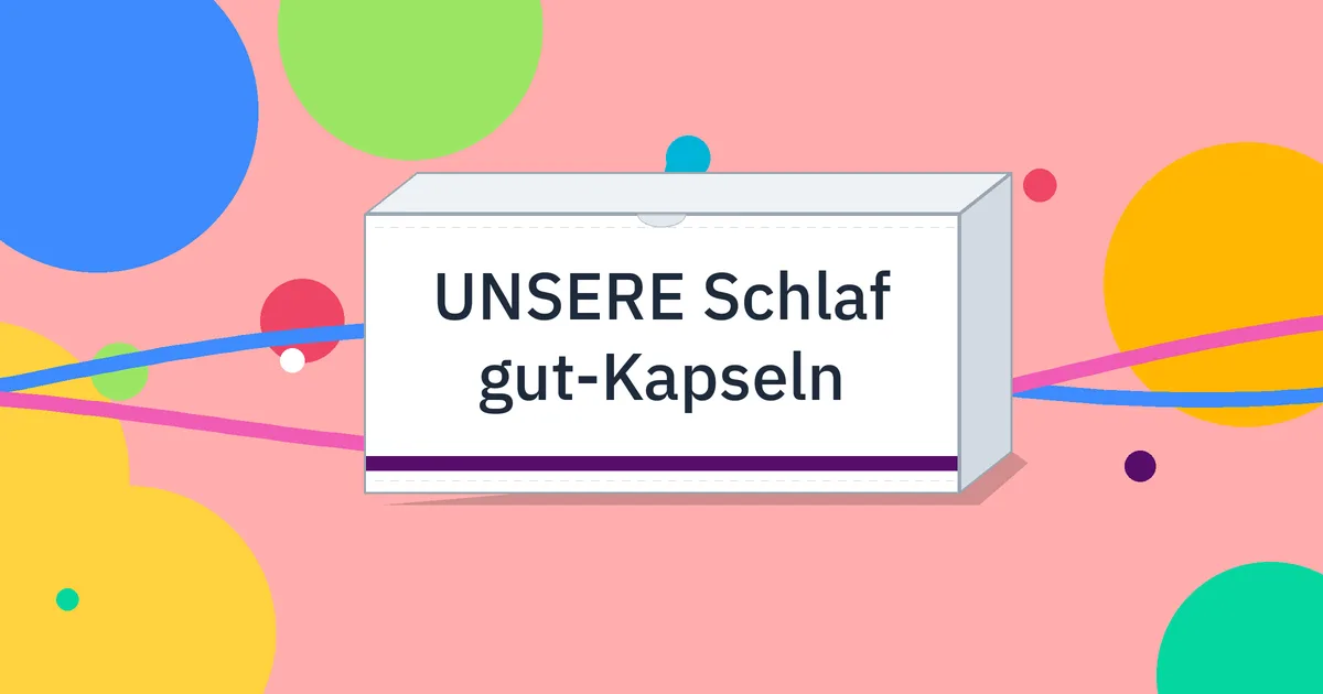 Symbolbild: Packung mit der Aufschrift UNSERE Schlaf gut-Kapseln (PZN 19790542) – Verfügbarkeit und Bezug in Apotheken in Frankfurt am Main