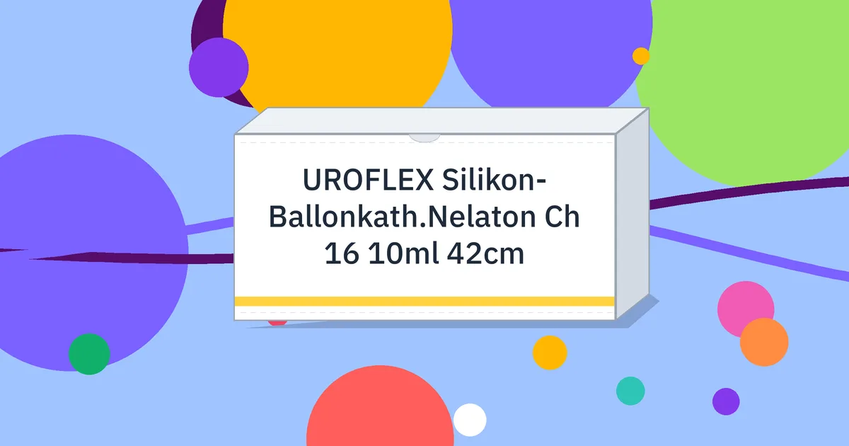 Symbolbild: Packung mit der Aufschrift UROFLEX Silikon-Ballonkath.Nelaton Ch 16 10ml 42cm (PZN 15395783) – Verfügbarkeit und Bezug in Apotheken in Frankfurt am Main
