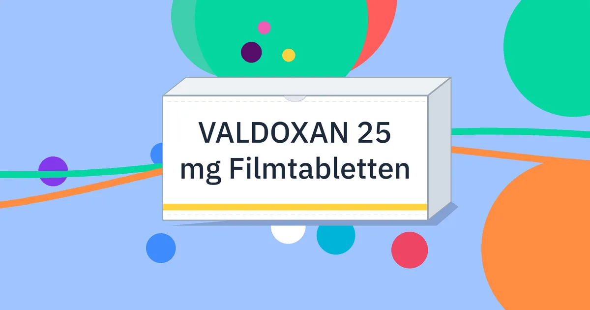 Symbolbild: Packung mit der Aufschrift VALDOXAN 25 mg Filmtabletten (PZN 06935200) – Verfügbarkeit und Bezug in Apotheken in Frankfurt am Main